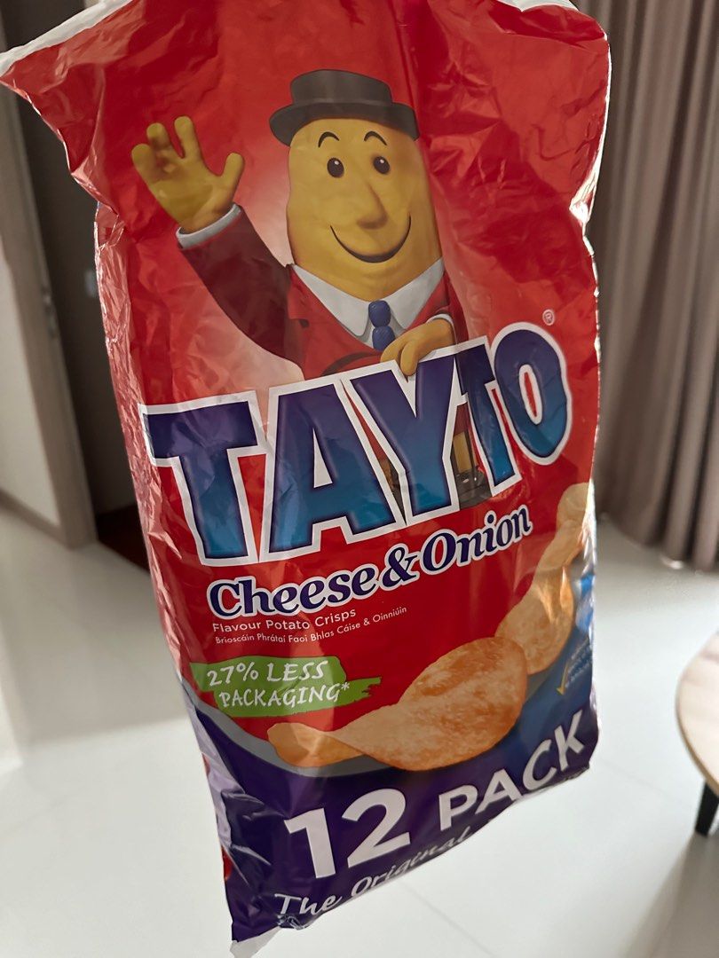 Tayto Cheese and Onion, Food & Drinks, Packaged & Instant Food on Carousell