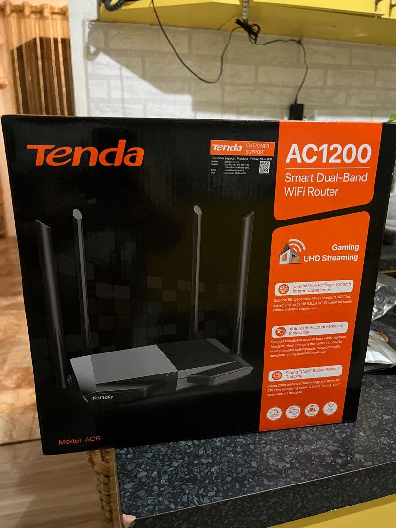 Tenda AC1200 Smart Dual-Band Wifi Router, Computers & Tech, Parts ...
