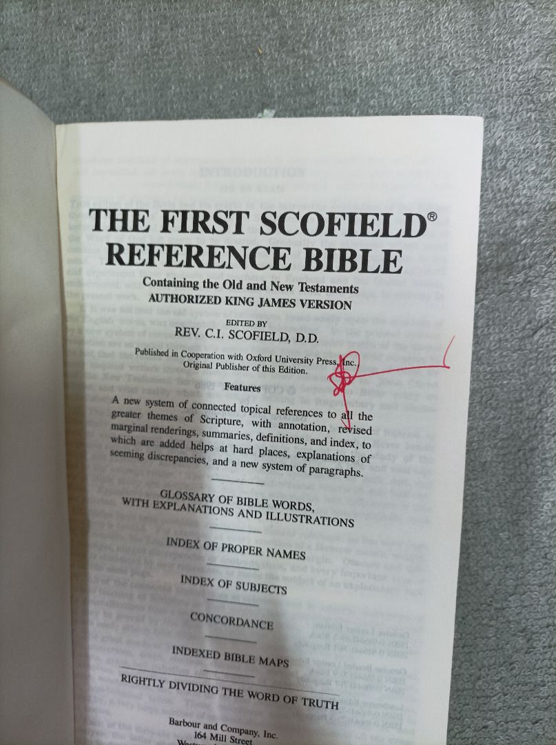 The First Scofield Reference Bible, Hobbies & Toys, Books & Magazines ...