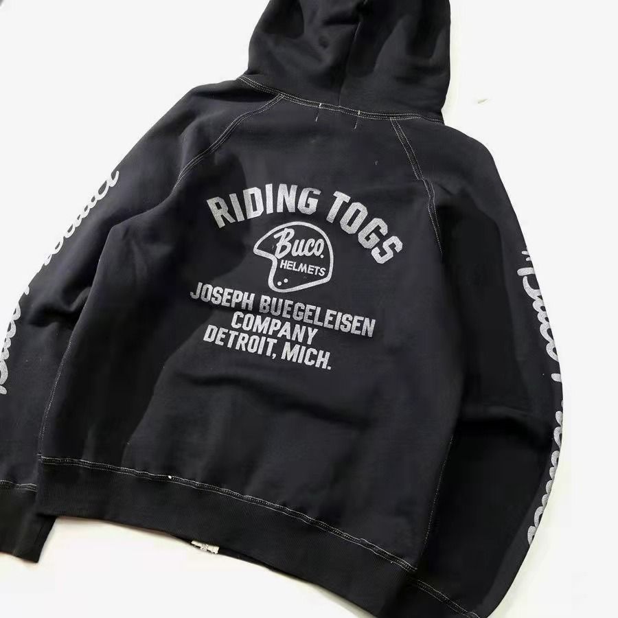 The Real McCoy's Buco Loop Wheel / Riding Togs Full Zip Parka, Men's ...