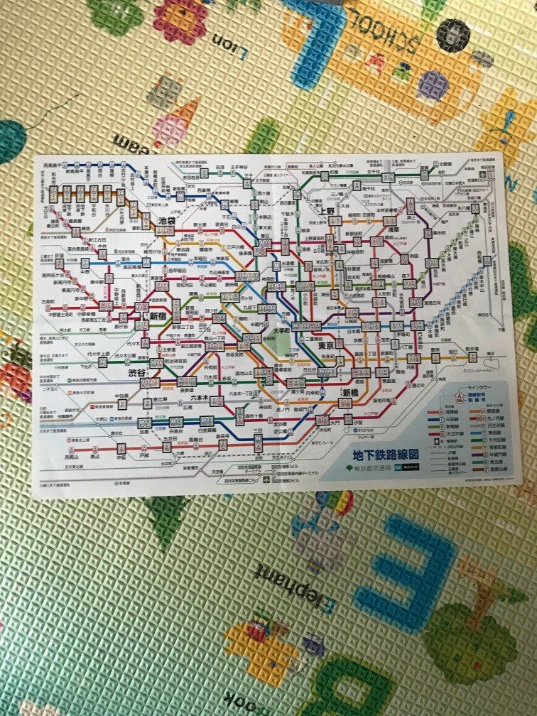 Tokyo MRT Map, Hobbies & Toys, Memorabilia & Collectibles, Stamps & Prints on Carousell