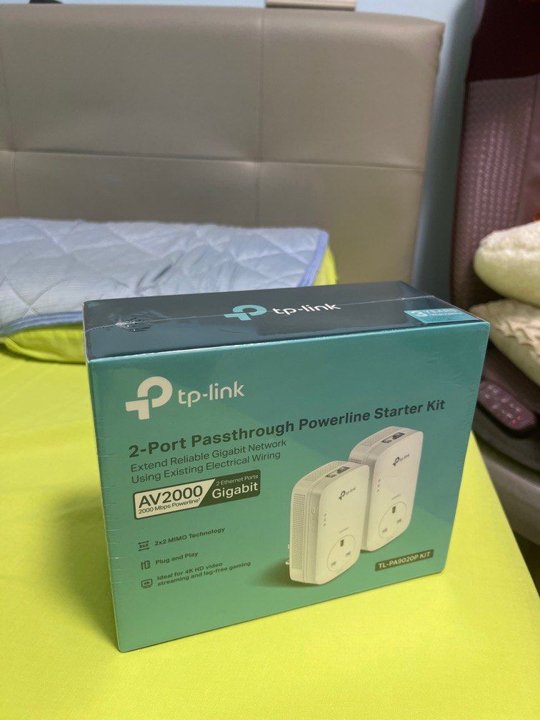 Tp-Link TL-PA9020P KIT AV2000 2-Port Gigabit Passthrough Powerline ...