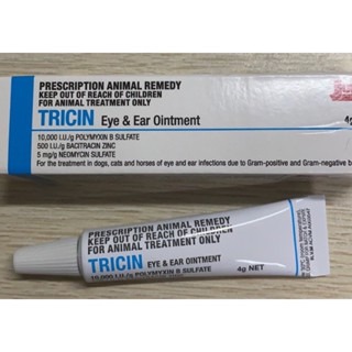 TRICIN 4g Eye and Ear Ointment for Animals (Dogs, Cats, Horses) EXP OCT ...