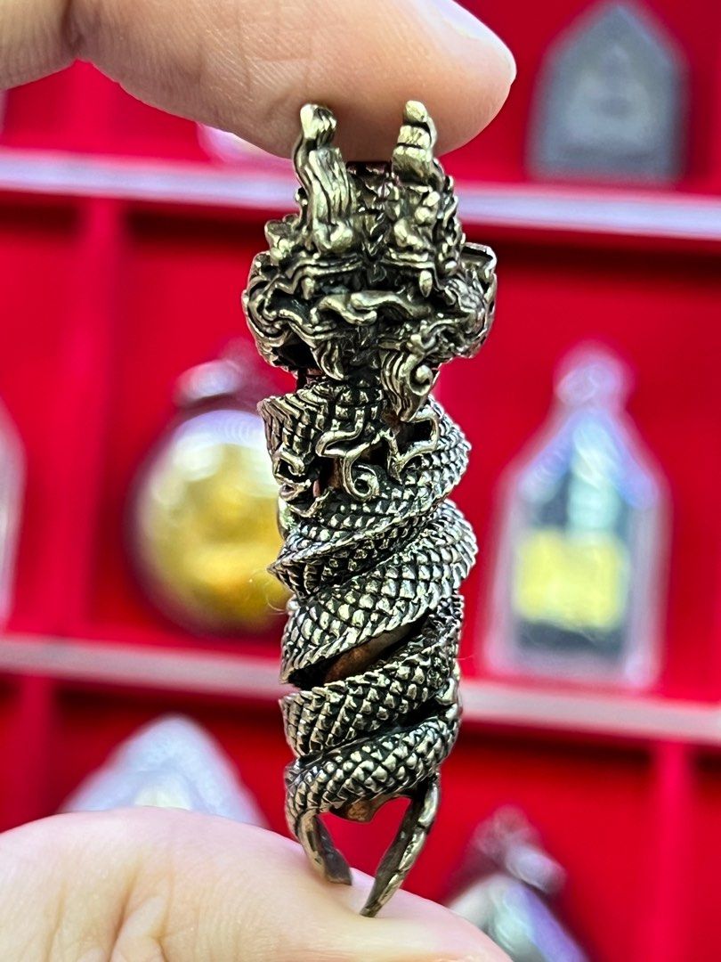 Twin Naga Water Dragon Takrut with 1 handwritten takrut LP Nian Blessed ...