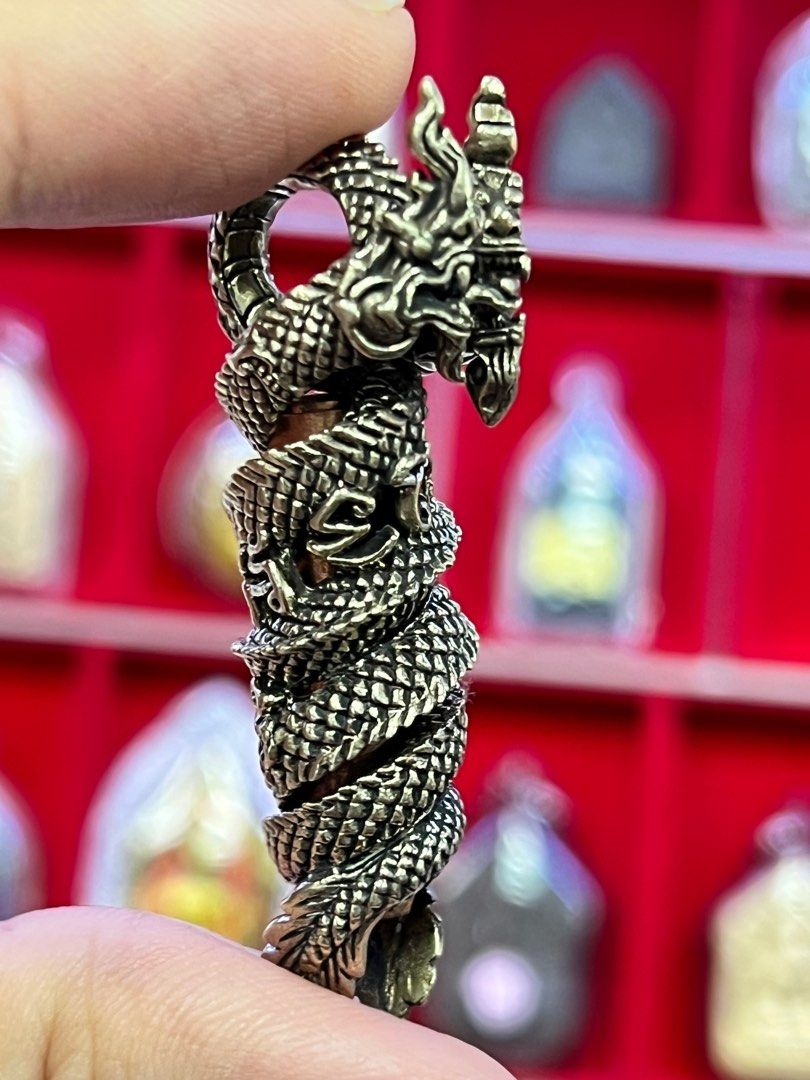 Twin Naga Water Dragon Takrut with 1 handwritten takrut LP Nian Blessed ...