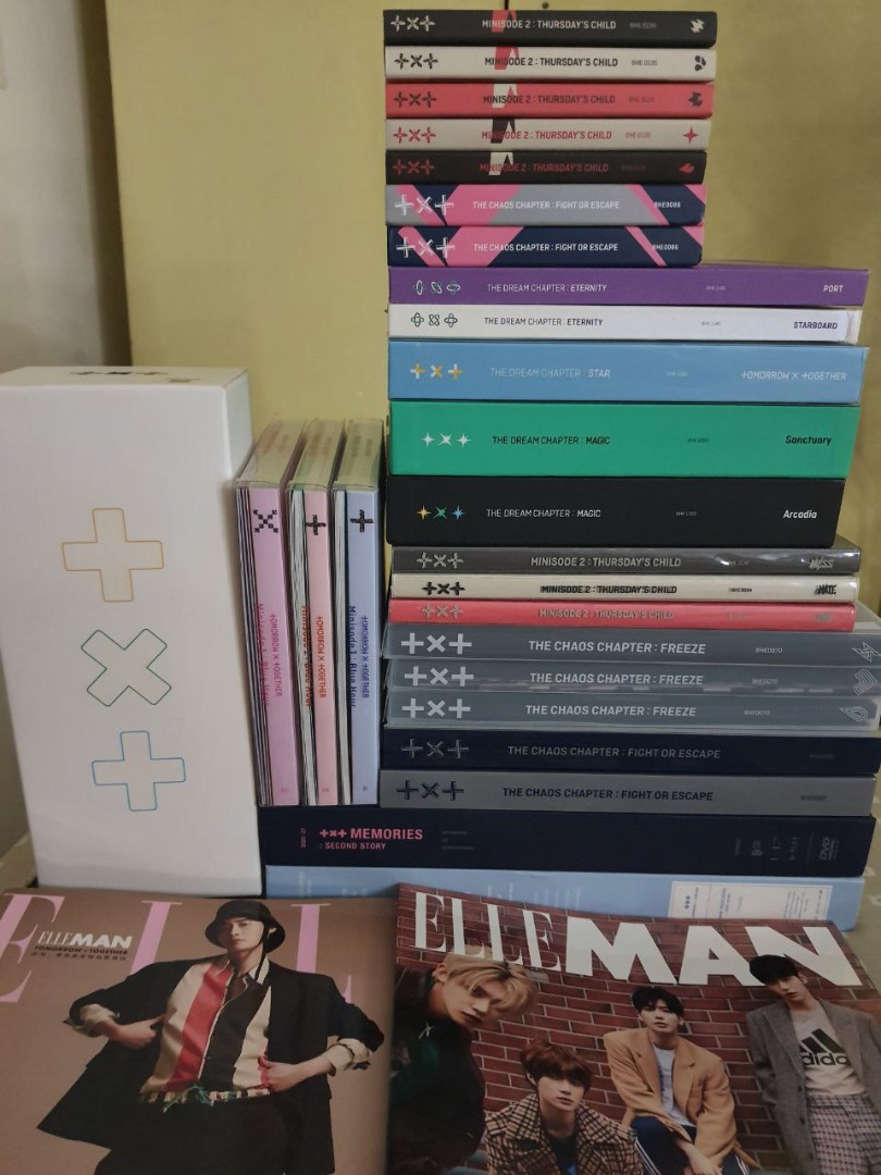 TXT All Unsealed Albums w/ some Photocards & Lightstick Moabong Version ...