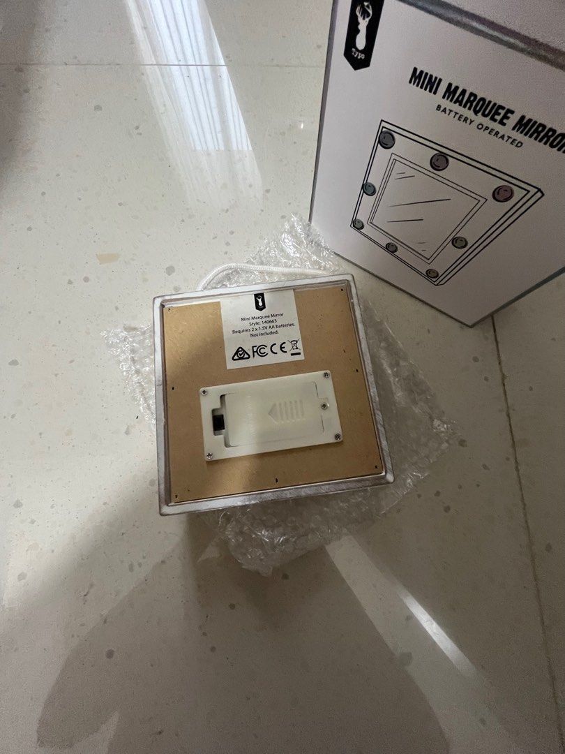 Typo mini marquee mirror, Hobbies & Toys, Toys & Games on Carousell
