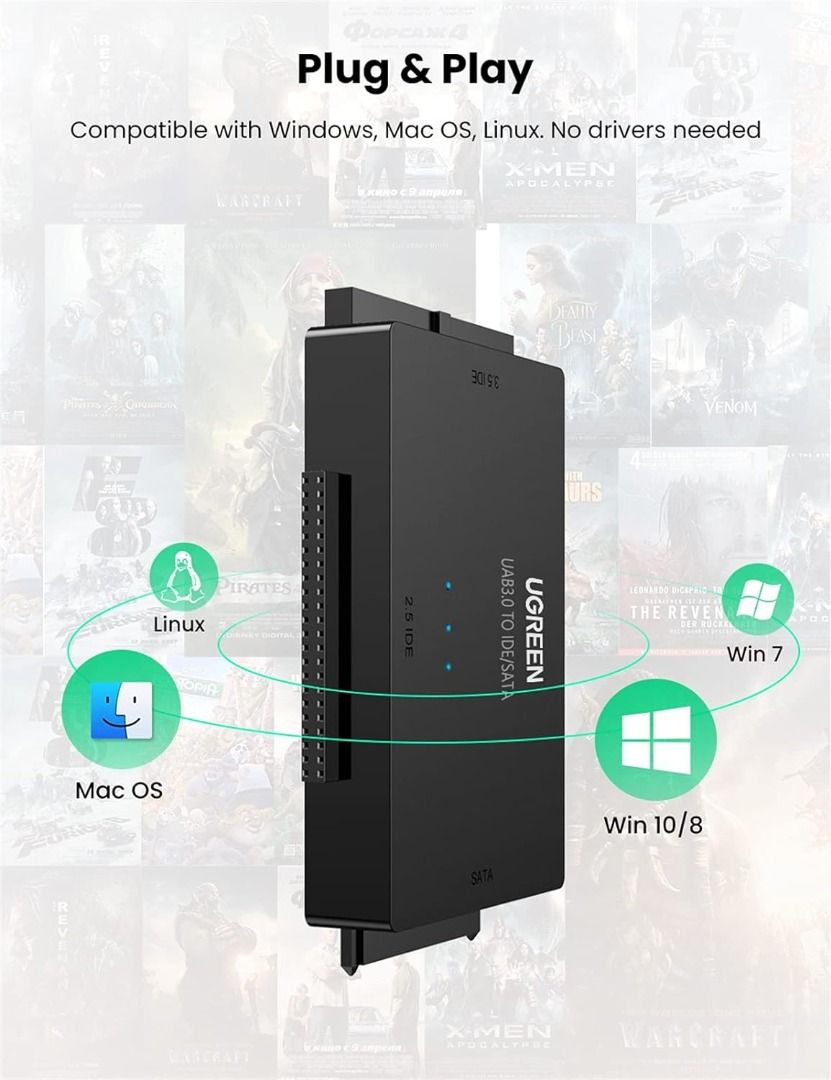 UGREEN USB IDE Adapter USB 3.0 to Sata IDE Hard Drive Converter Combo ... UGREEN USB IDE Adapter USB 3.0 to Sata IDE Hard Drive Converter Combo ...