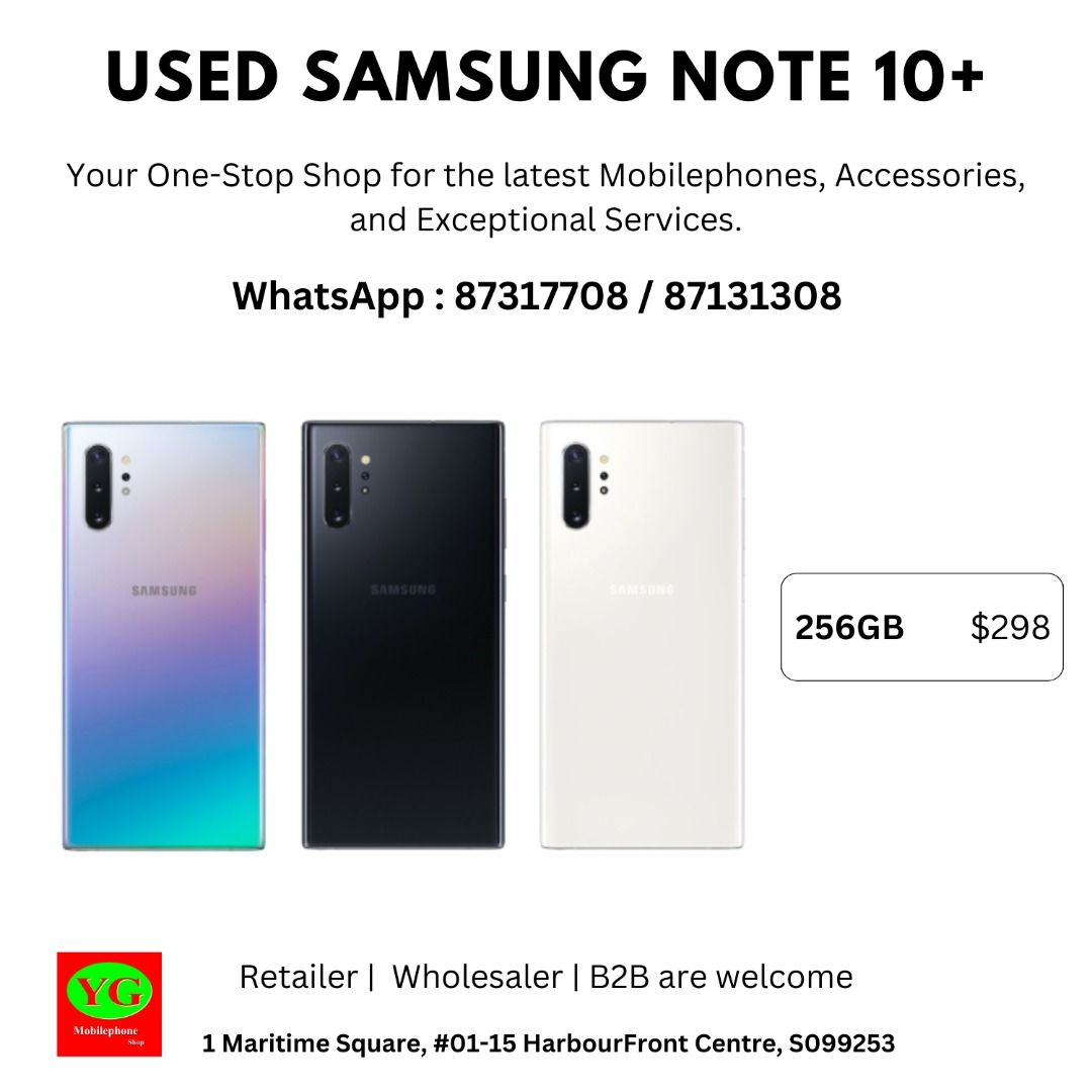 Used Note 10 (sold), Note 10+, Note 20 (sold), Note 20 Ultra (sold ...