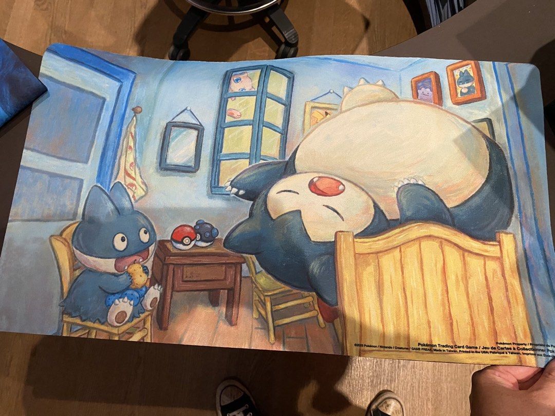 CONFIRMED STOCK Snorlax Munchlax Van Gogh Inspired by The Bedroom Playmat, Hobbies & Toys, Toys ...
