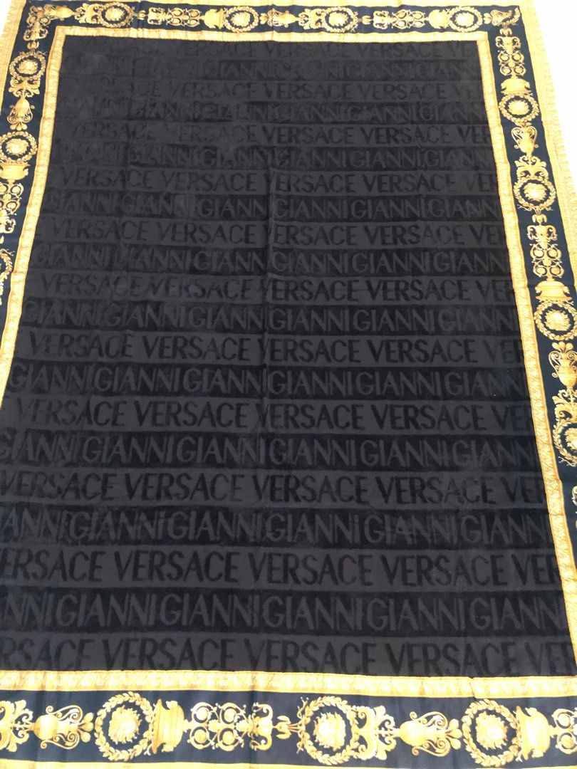 Versace Logo pattern baroque blanket, Luxury, Accessories on Carousell