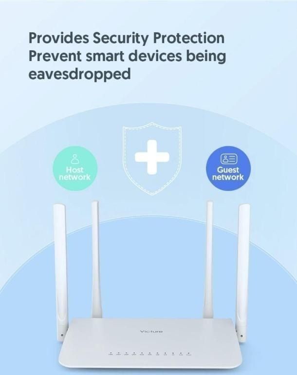 Victure WiFi Router AC1200 Wireless Router, Dual Band WiFi Router with ...