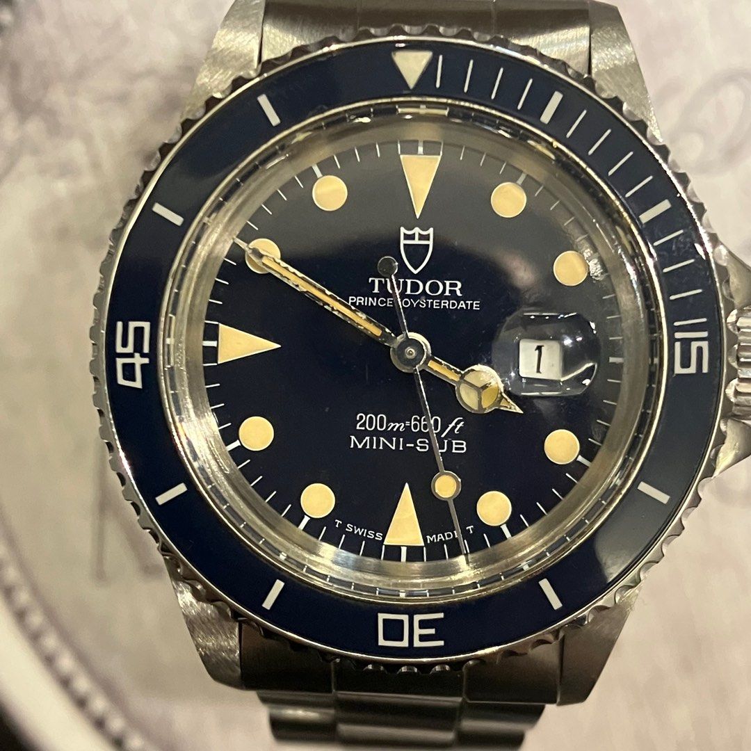 VINTAGE 1994 Tudor Mini Sub Blue Dial 73090, Luxury, Watches on Carousell