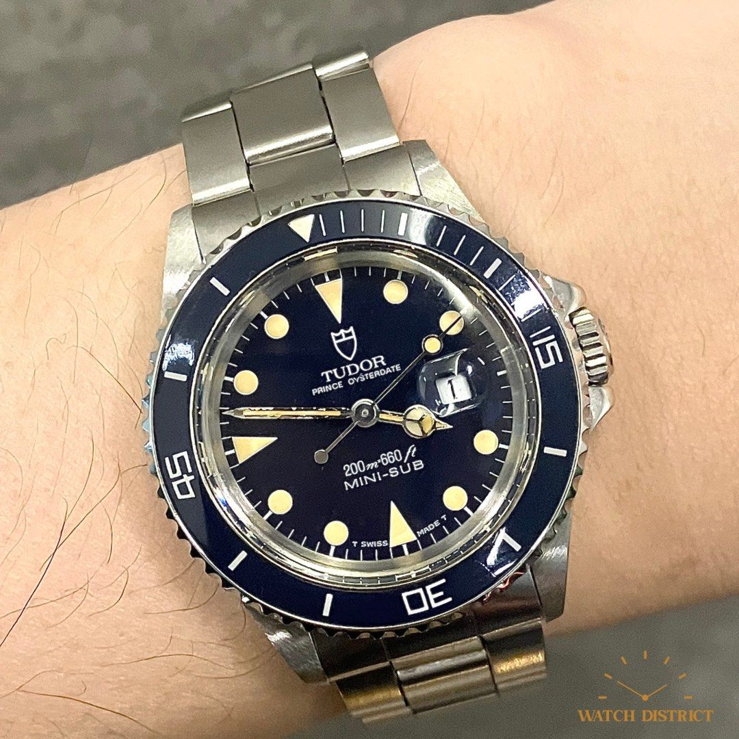 VINTAGE 1994 Tudor Mini Sub Blue Dial 73090, Luxury, Watches on Carousell