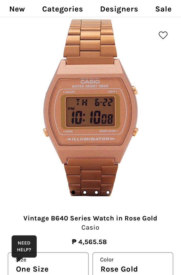 Vintage B640 Rosegold Casio, Women's Fashion, Watches & Accessories ...