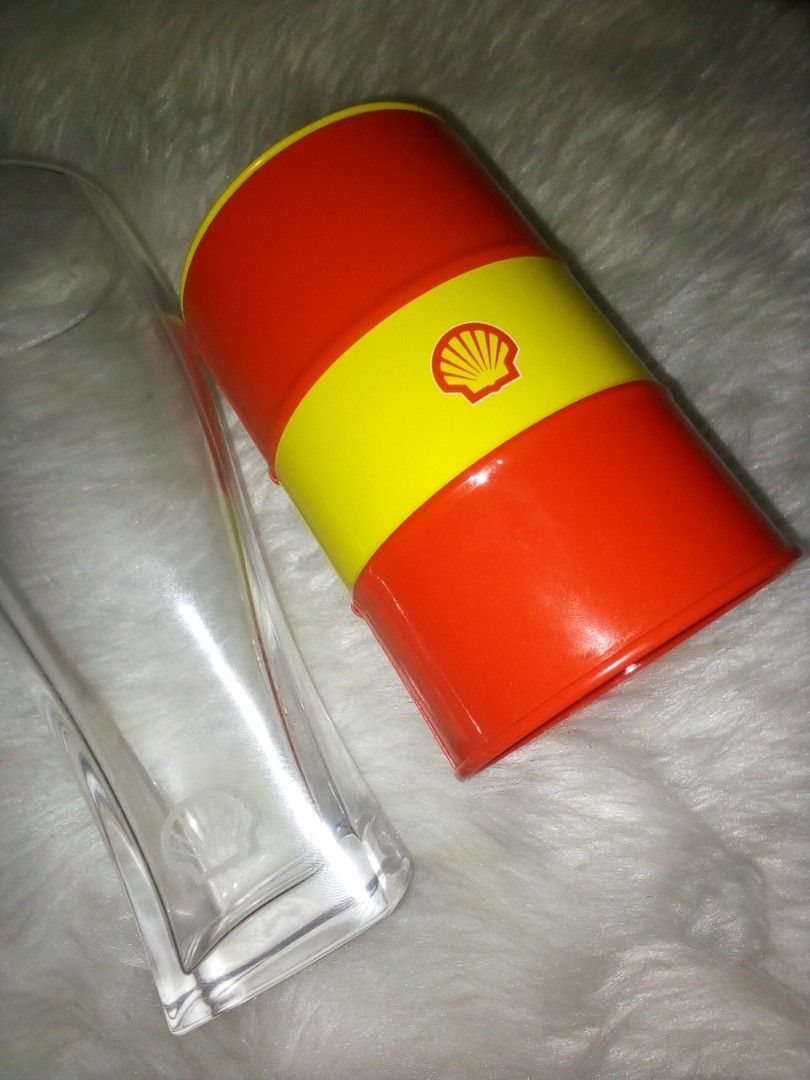 VINTAGE COLLECTIBLE F1 SHELL GLASS TIN CAN, Hobbies & Toys, Memorabilia ...