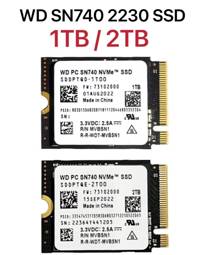 WD SN740 1tb/2tb NVME SSD 2230 For Steam Deck / ROG Ally, Computers ...