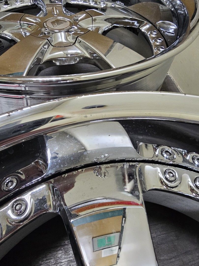 Work vs-kf Chrome 19 inch, Car Accessories, Tyres & Rims on Carousell