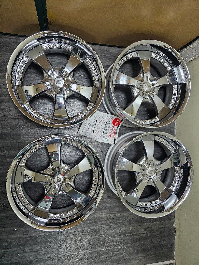 Work vs-kf Chrome 19 inch, Car Accessories, Tyres & Rims on Carousell