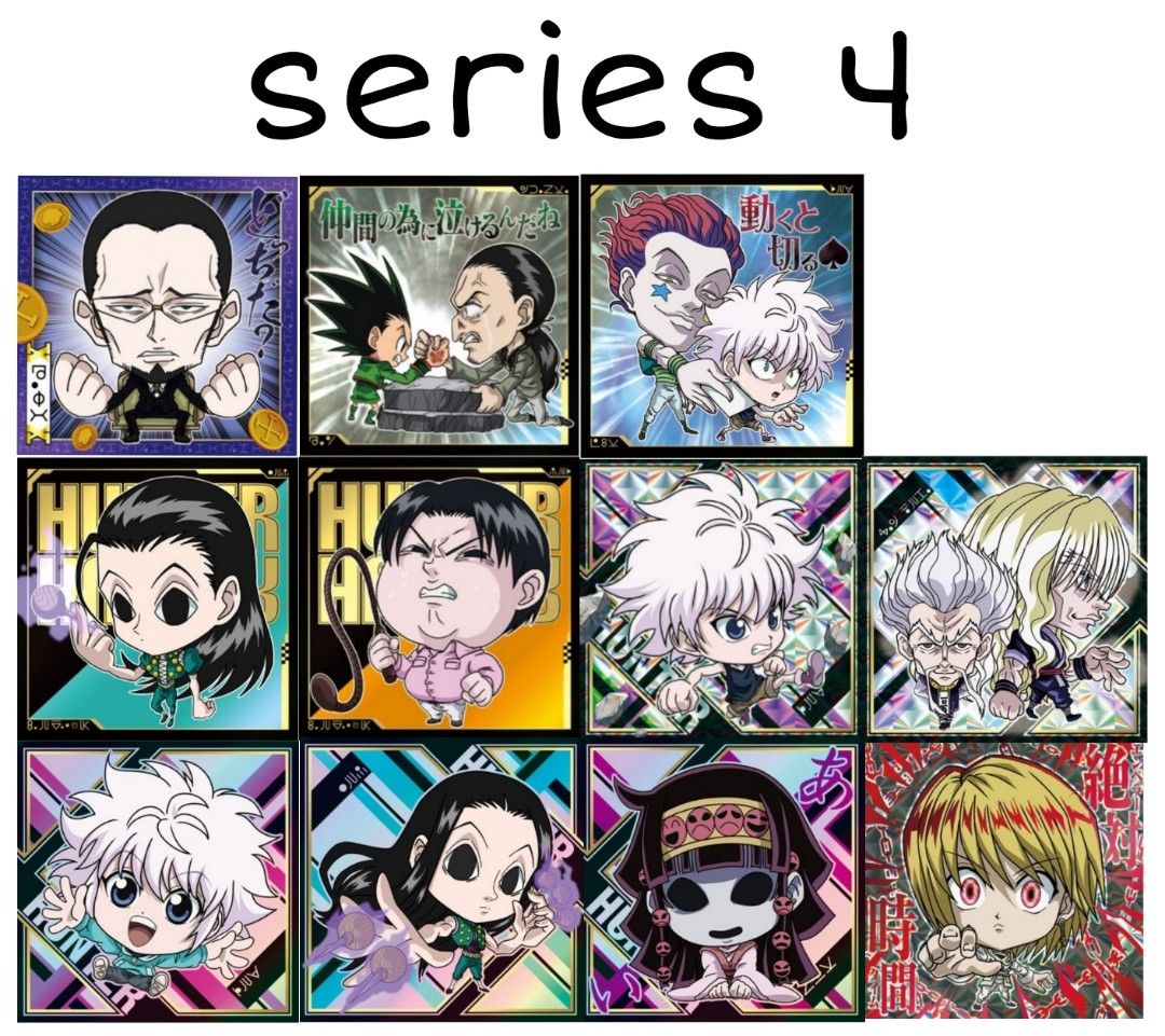 [WTT/LF] Hunter x Hunter (HxH) Wafer 1, 2, 3 & 4 Collection Seals ...