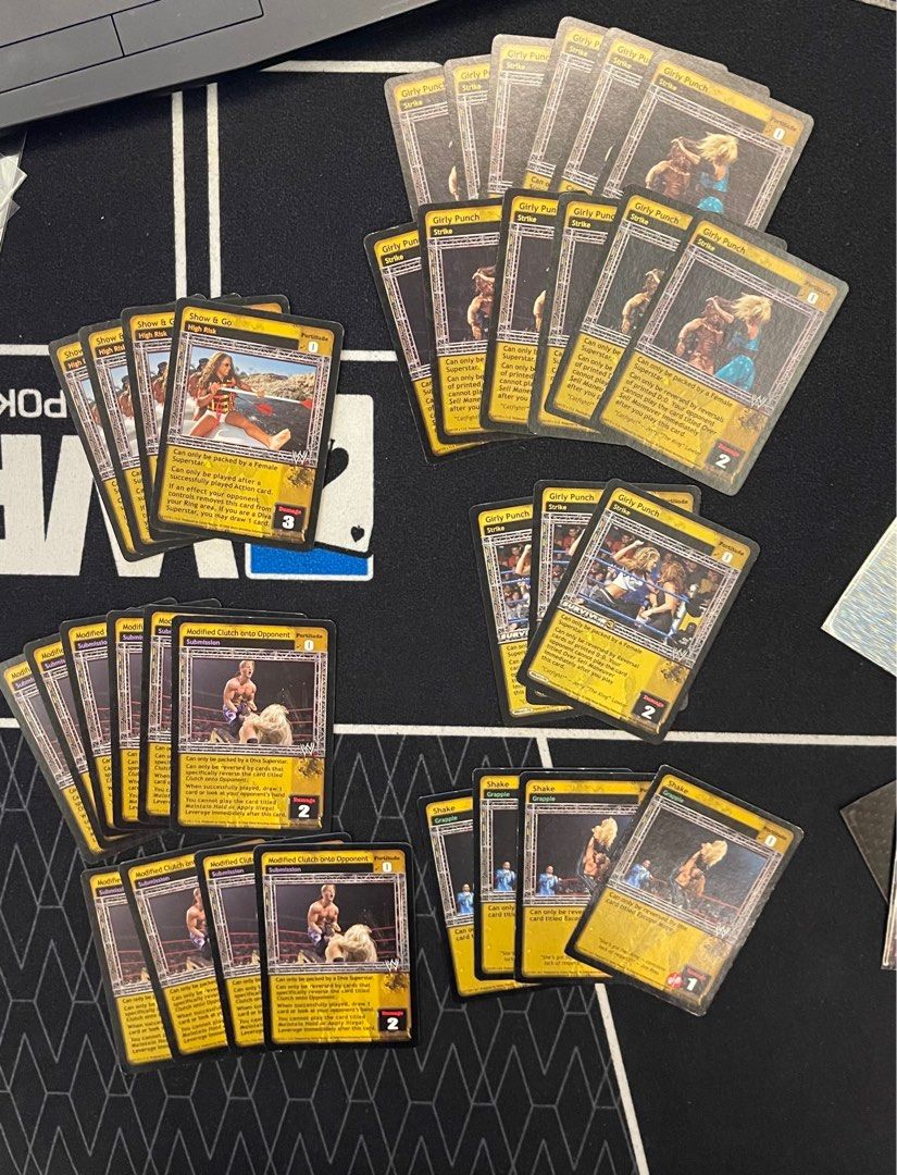 Wwf wwe raw deal cards diva female cards girly punch modified clutch ...