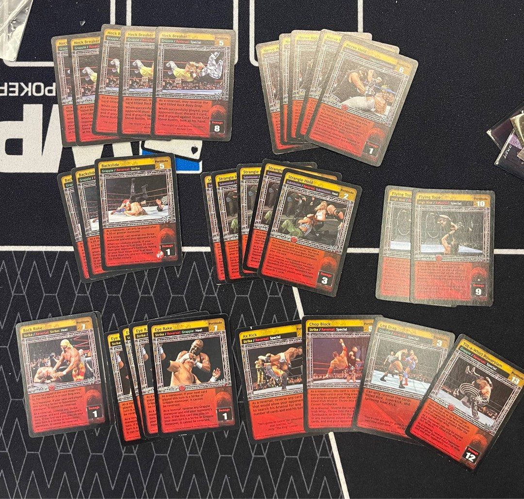 Wwf wwe raw deal cards hybrid reversals maneuver undertaker the rock ...