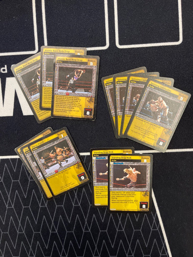 Wwf wwe raw deal cards STRIKE standing drop kick tb spinning ...