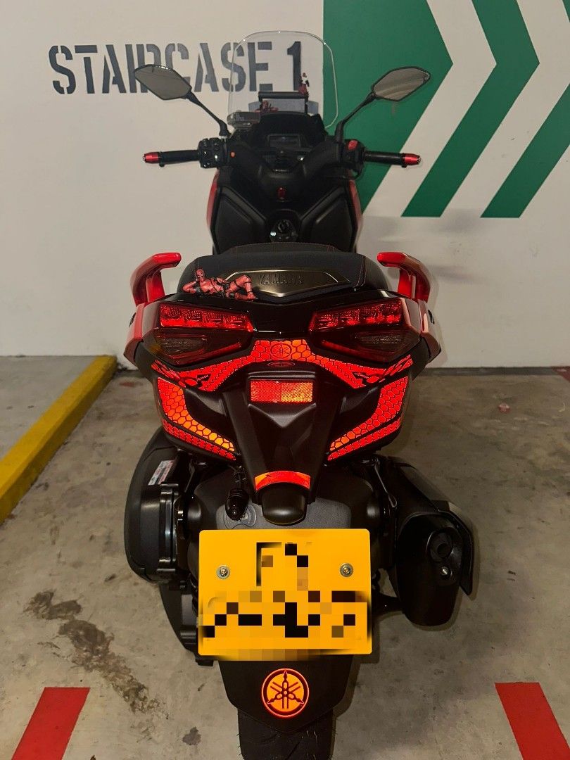 Yamaha Xmax V2 Reflective Tail Decal Stickers, Motorcycles, Motorcycle ...