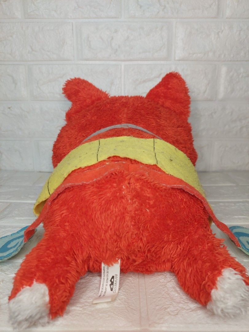 Yokai x Yukai Watch Jinbanyan Banpresto Furry Laying Red Plush/Stufftoy ...
