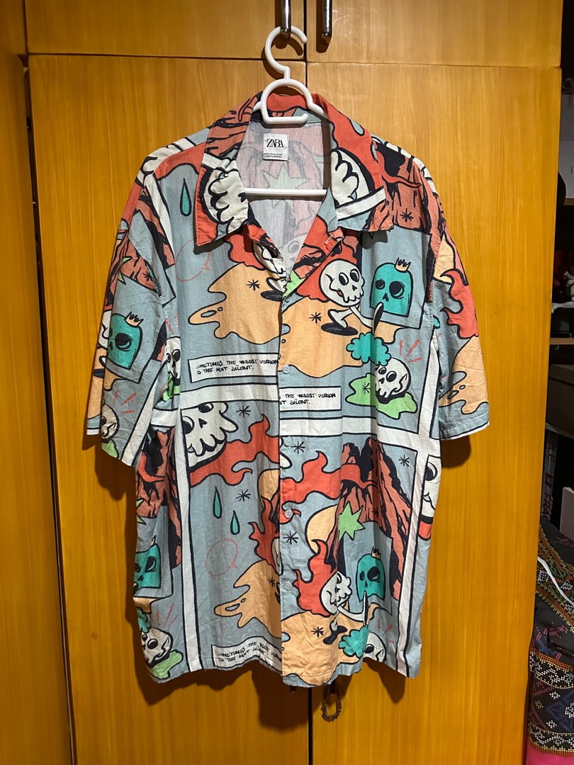 Zara skeleton polo, Men's Fashion, Tops & Sets, Tshirts & Polo Shirts ...