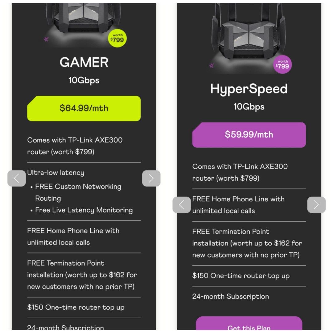 10Gbps MyRepublic Home Fibre Broadband, Computers & Tech, Parts ...