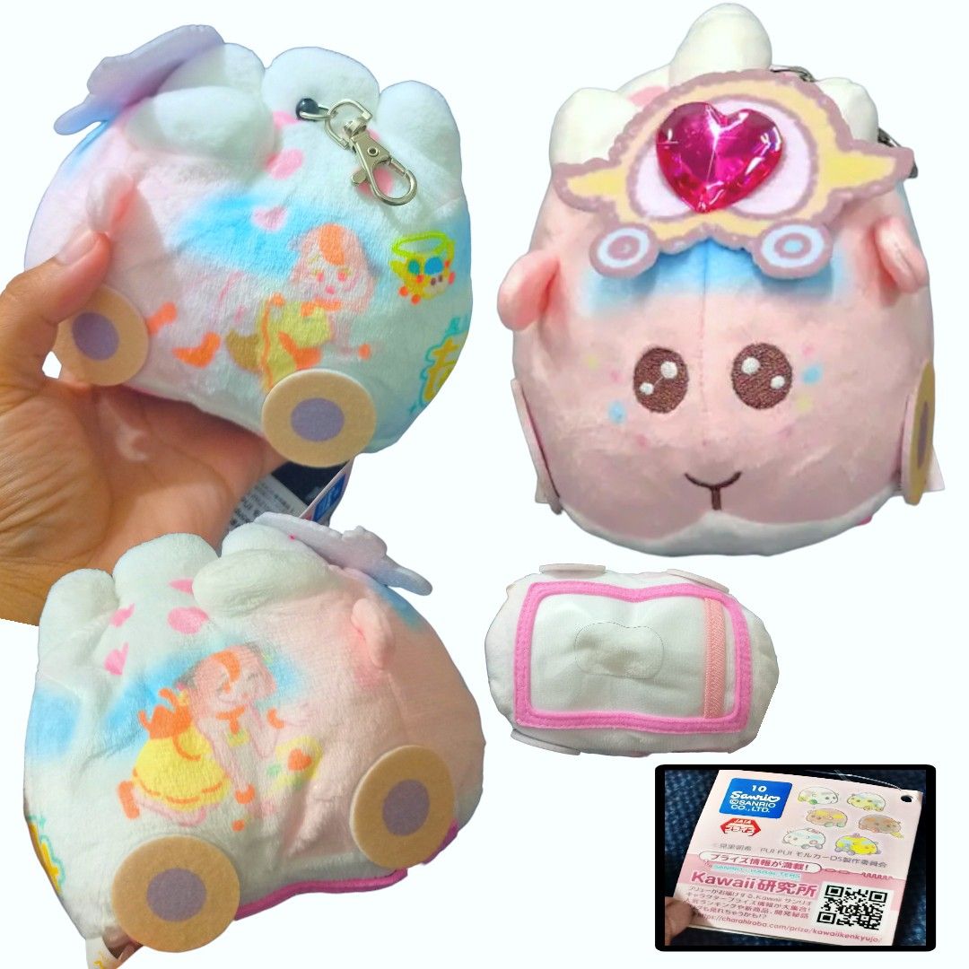 17cm sanrio pink pui pui molcar id/card case stuffed toys, Hobbies ...