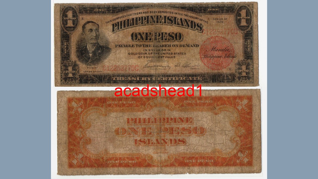 Philippines One Peso 1922 Value Chart