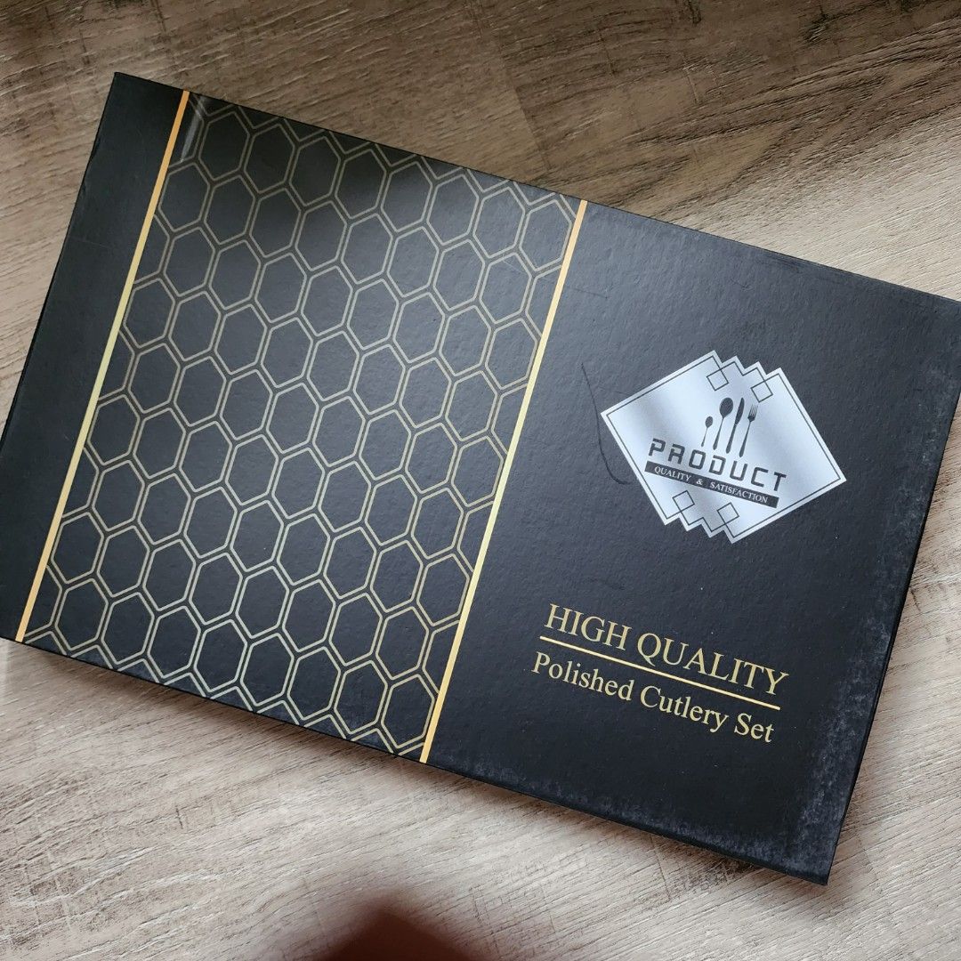 24 Pieces Cutlery Set Box for House Warming Gift, Furniture & Home ...