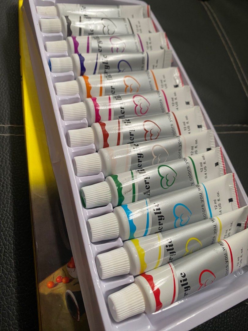 Acrylic Paint 12 colors on Carousell