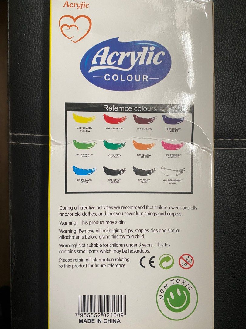 Acrylic Paint 12 colors on Carousell