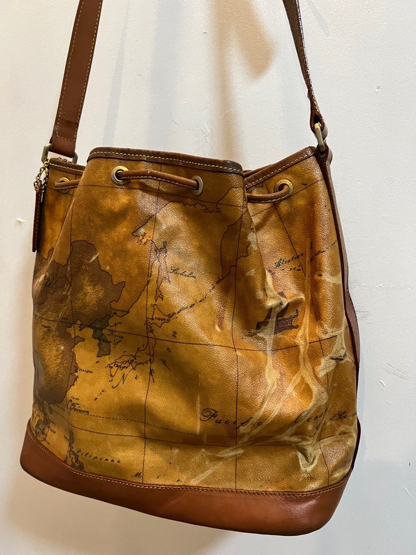 Alviero Martini World Map Bucket Bag, Women's Fashion, Bags & Wallets ...