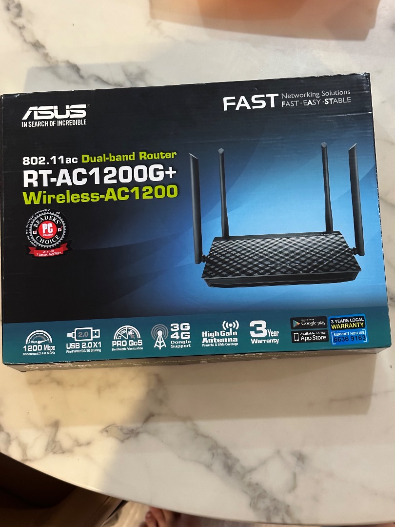 Asus AC 1200 Dual Band Gigabit Router (RT-AC1200G+), Computers & Tech ...
