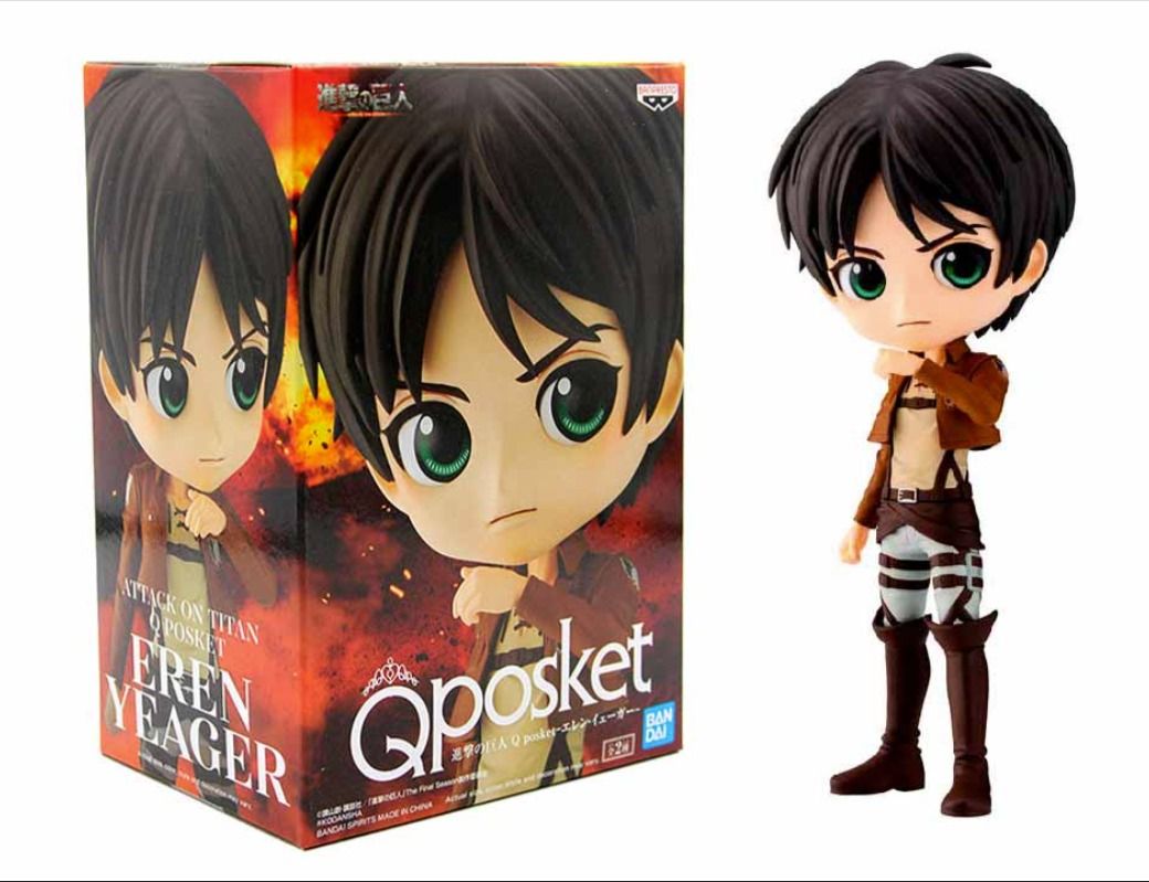 Attack on Titan Eren Figure QPosket Authentic Cute Anime Chibi Brand ...