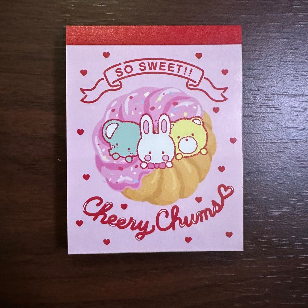 [Authentic] Sanrio Characters Jewel Pets Cherry Chum Mini Notepad on ...