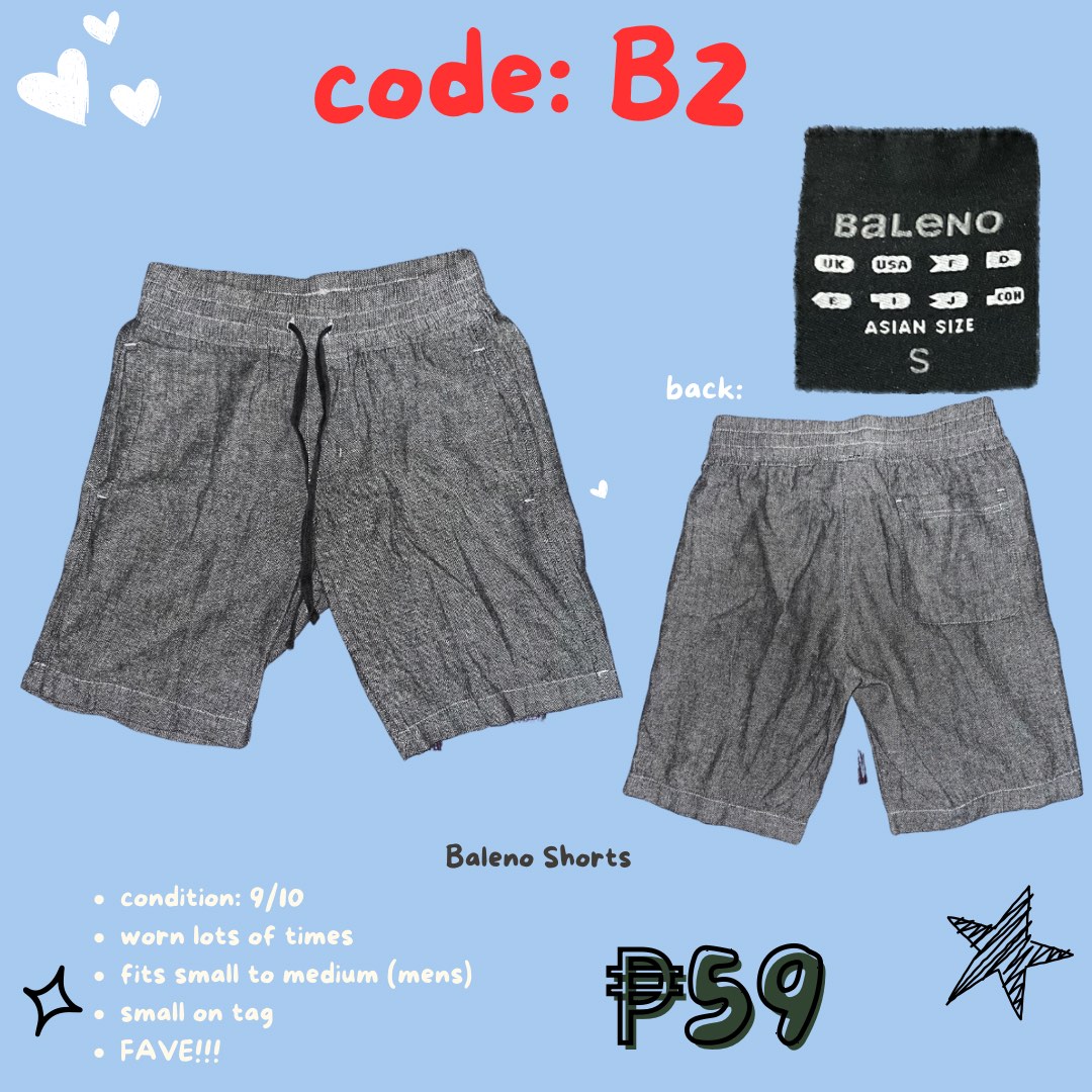 BALENO Shorts, Men's Fashion, Bottoms, Shorts on Carousell