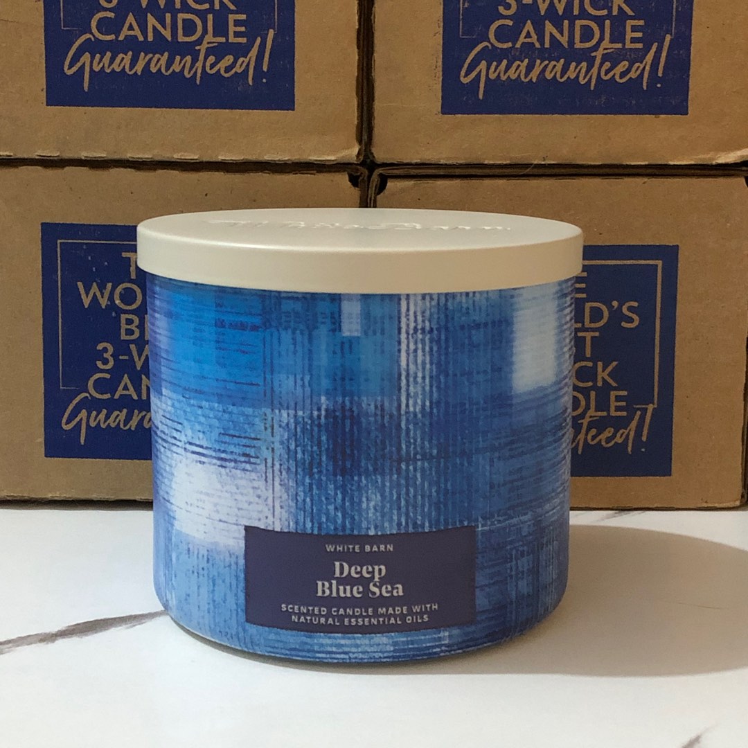 BATH & BODYWORKS (3 wick candle) - Deep Blue Sea, Furniture & Home ...