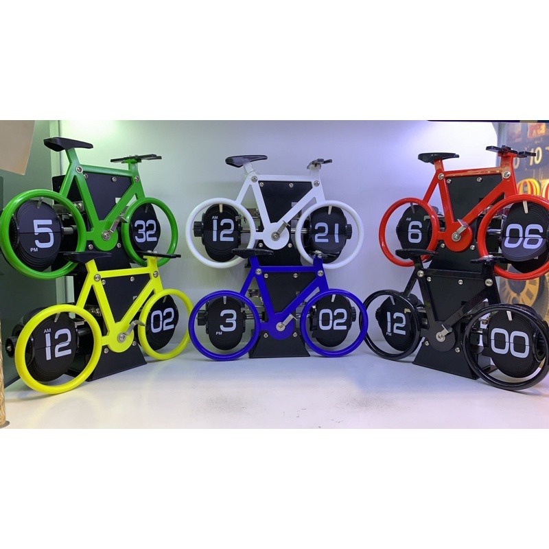 Bicycle Shaped Digital Auto Flip Clock Retro Clock, Furniture & Home ...