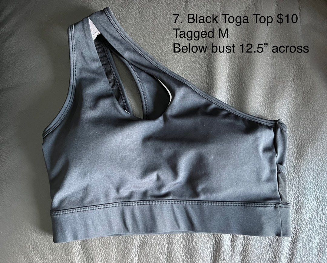 Black Toga Sports Bra, Women's Fashion, Activewear on Carousell