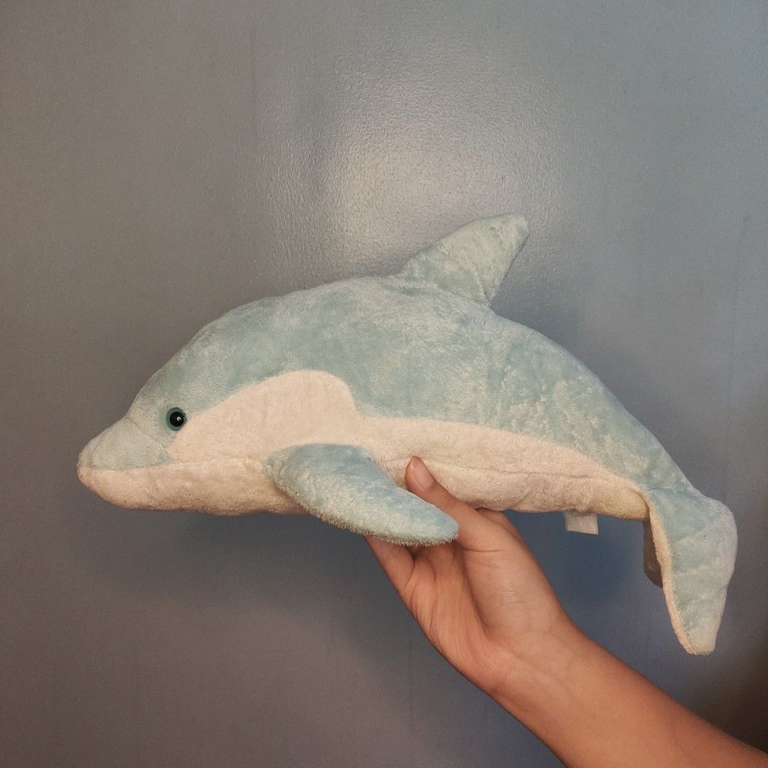Blue Dolphin Plushie Stuffed Toy, Hobbies & Toys, Toys & Games on Carousell