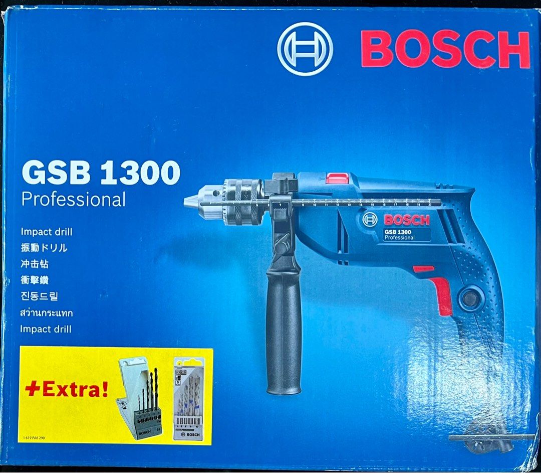 Bosch GSB1300 Impact Drill, Furniture & Home Living, Home Improvement ...