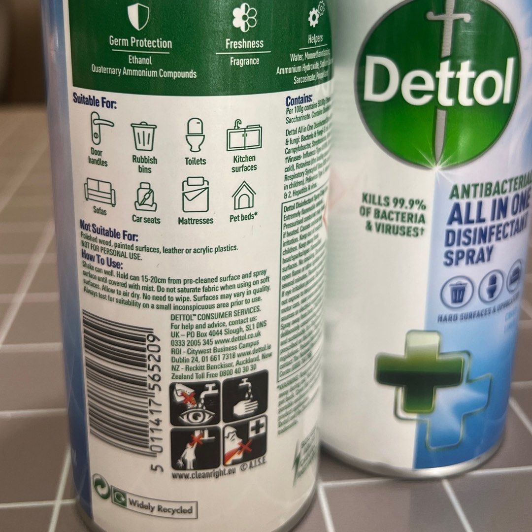 Brand New 400ml Dettol All in One Antibacterial Disinfectant Spray ...