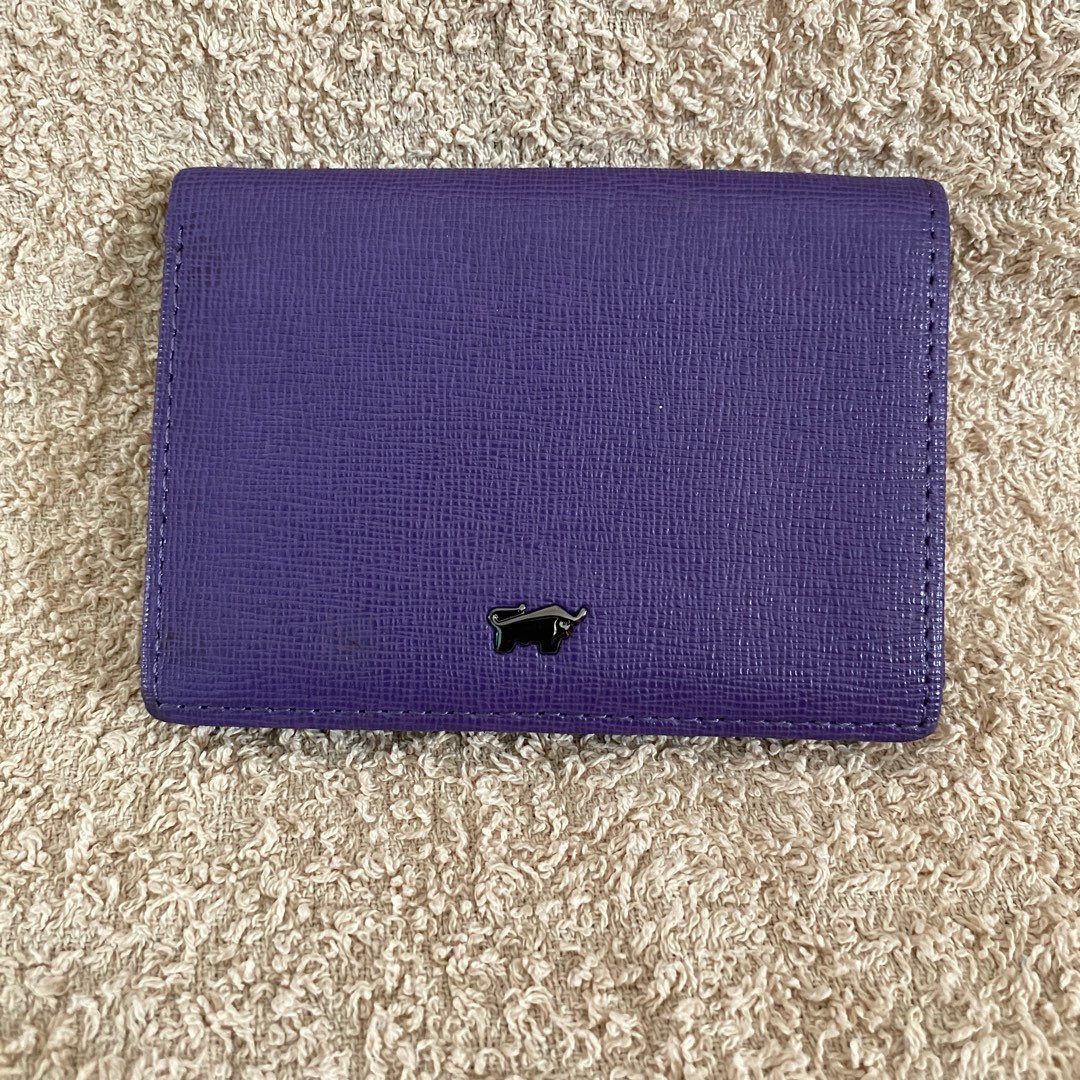Braun Buffel Purple Leather Wallet Bifold has authenticity card & tag ...