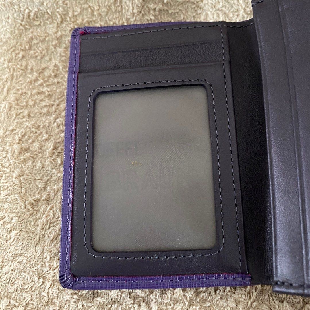 Braun Buffel Purple Leather Wallet Bifold has authenticity card & tag ...