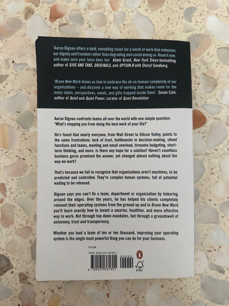 Brave new work by Aaron Dignan book, Hobbies & Toys, Books & Magazines ...